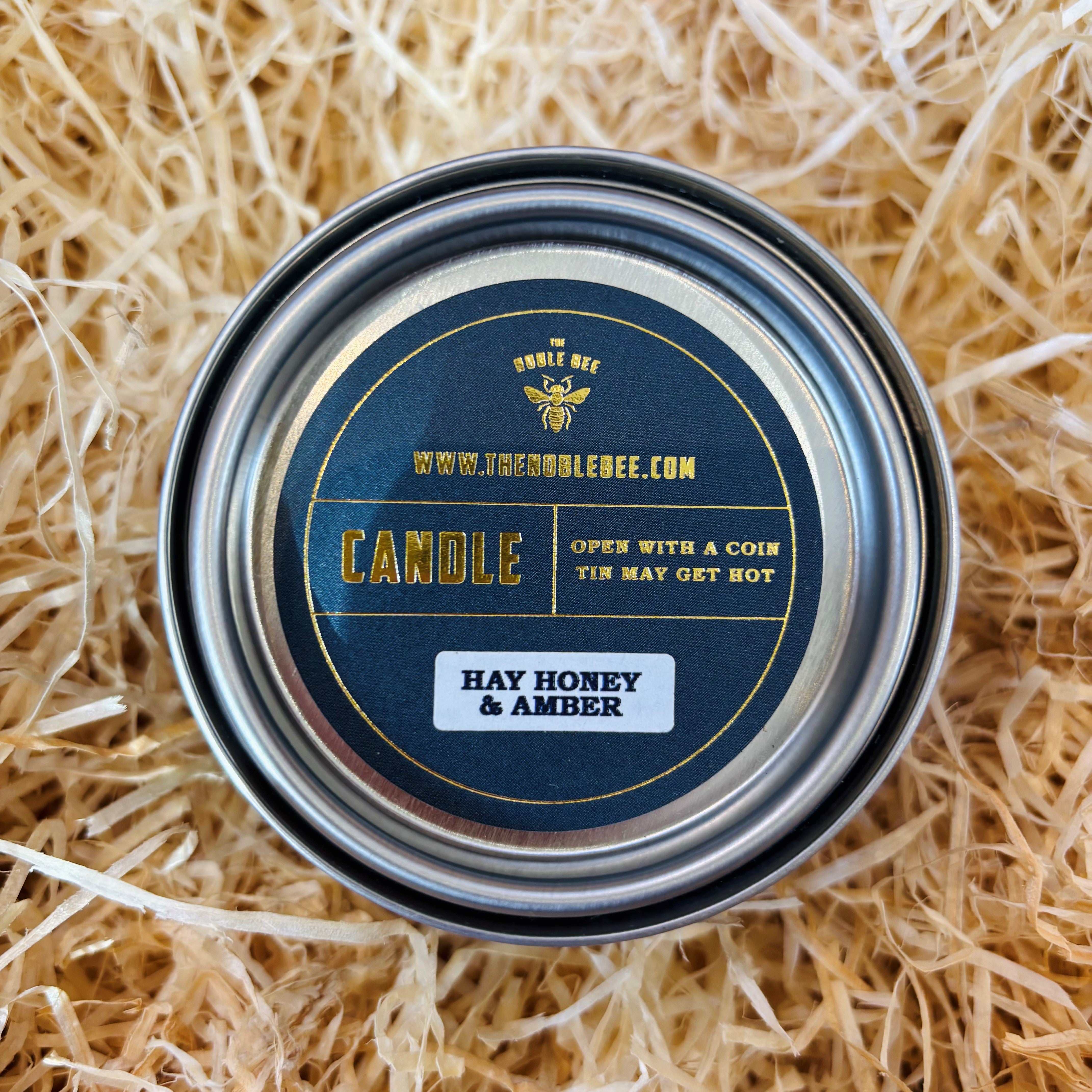 Noble Bee Hay Honey & Amber Beeswax & Coconut Wax Candle – New Forest ...