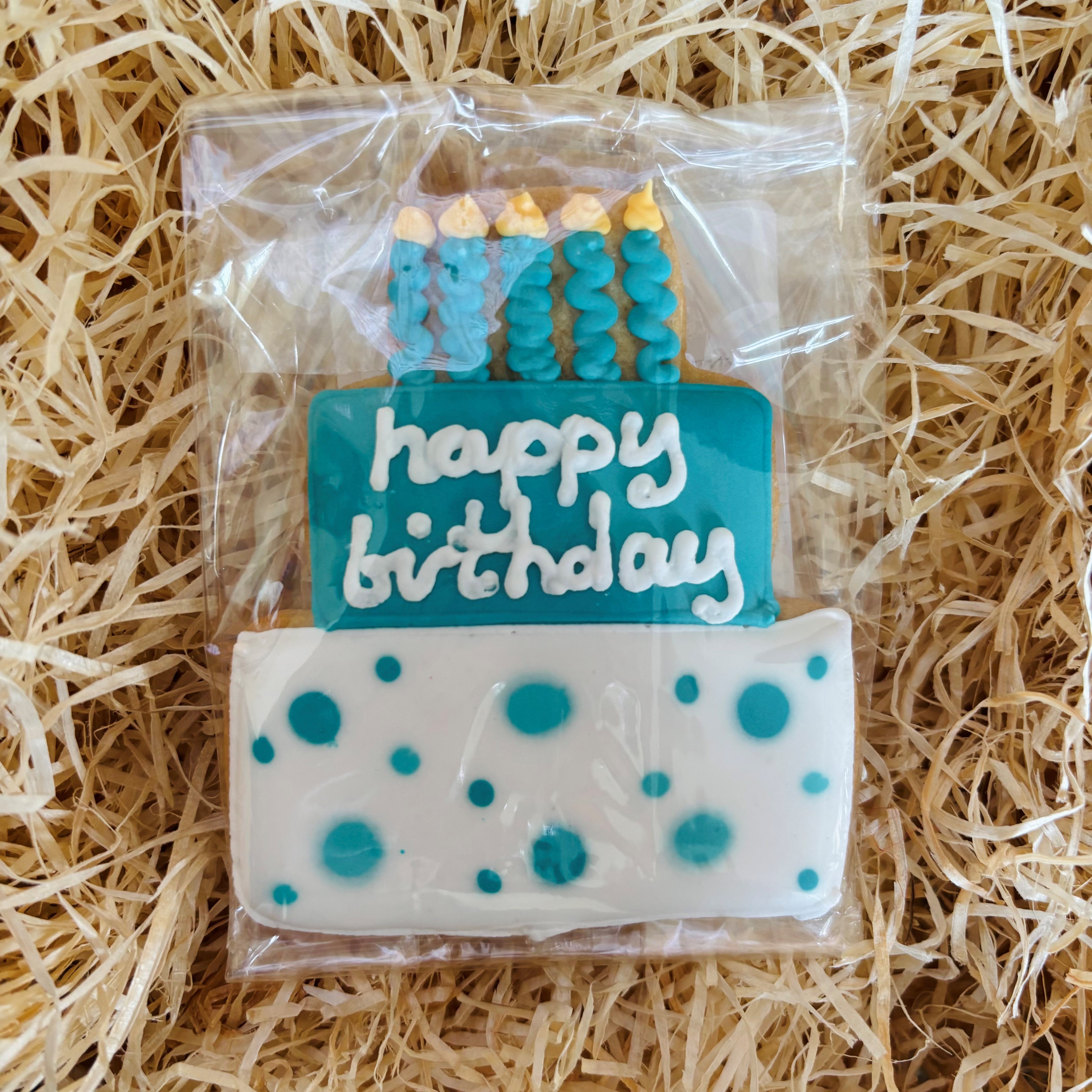 Little Bee Bakery Happy Birthday Hand Iced Biscuit – New Forest Hamper ...